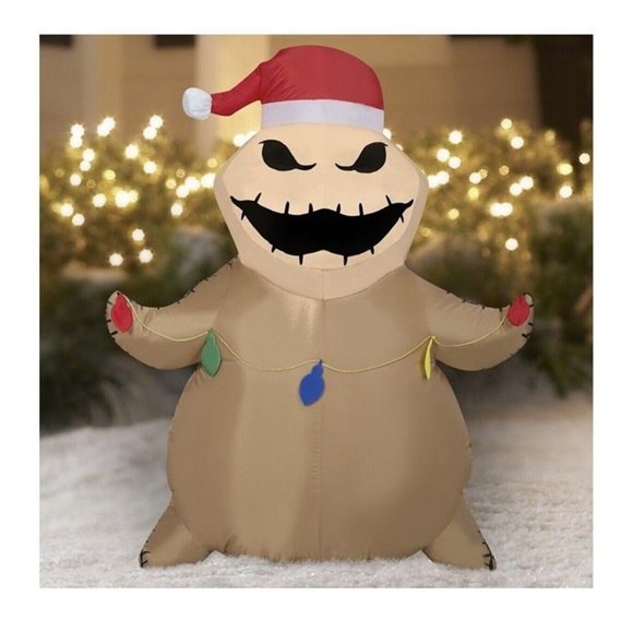 Gemmy | Holiday | Oogie Boogie With Santa Hat 35 Airblown Inflatable ...